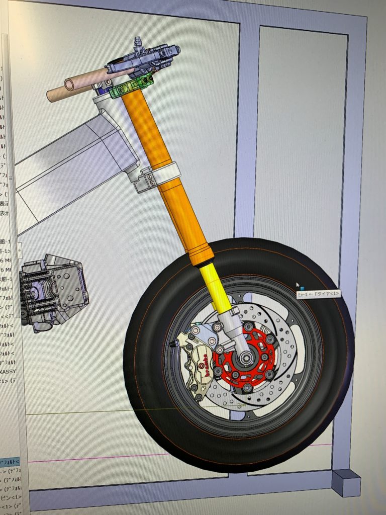 GAGをビモータSB6レプリカに_足回りの製作1_フロントキャリパーサポート | 荒木ファンキーマシン技報